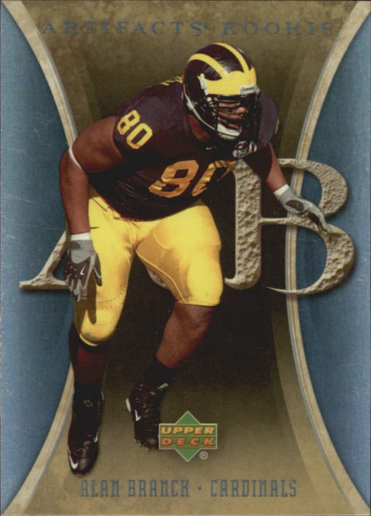 Alan Branch 2007 Artifacts Rookie #153 Football Card – DJS Pokemon Cards